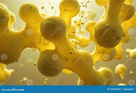 Illustrative Microscopic Close Up Of A Dividing Cell Of A Microorganism Mitosis Of A Eukaryote