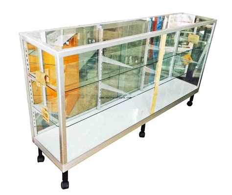 S6l ตู้โชว์ ตู้กระจกแสดงสินค้า ขอบอลูมิเนียม 6 ฟุต ชั้นปรับ 184 42 100 ซม