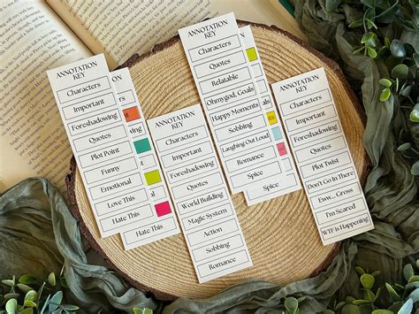 Annotation Key Bookmark For Tabs Guide Fantasy Romance Thriller