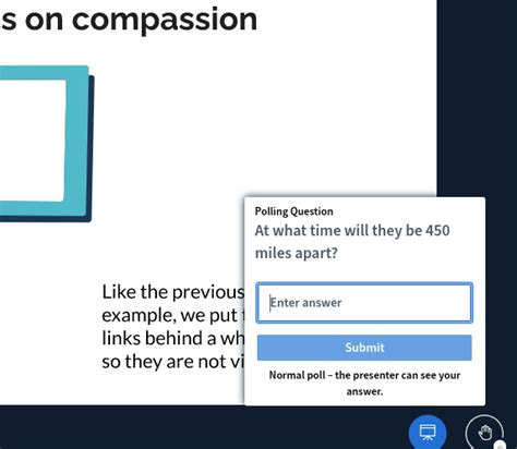 Quick Poll If You Did Not Submit A Vote Hide The Dialog On Slide