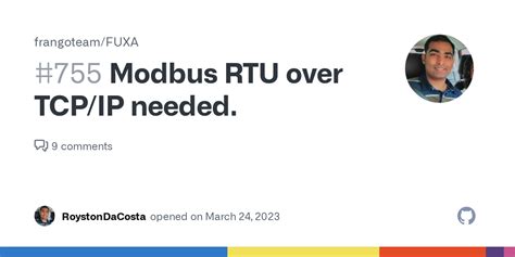 Modbus Rtu Over Tcpip Needed · Issue 755 · Frangoteamfuxa · Github