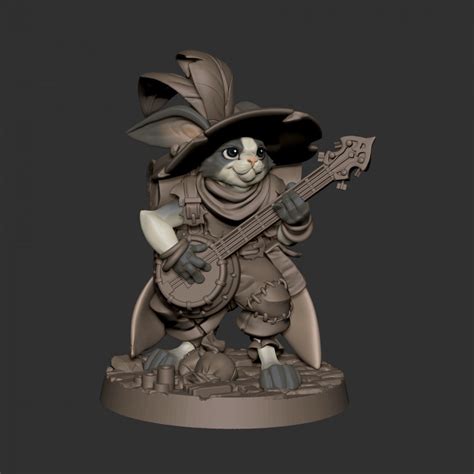 3d Printable Harengon Bard By Bite The Bullet