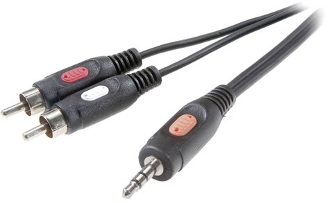 Câble Audio Speaka Professional Sp 1301304 2x Cinch Rca Mâle 1x Jack