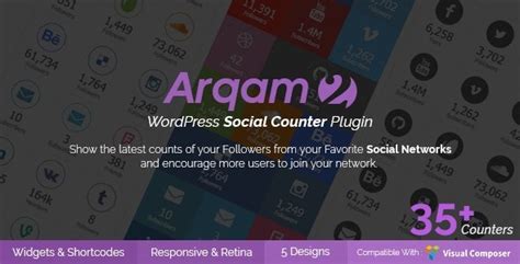 Arqam V Social Counter Plugin For Wordpress Nulled