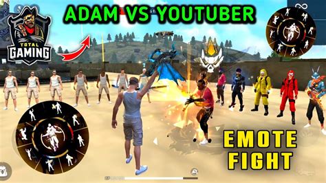 Free Fire Emote Fight On Factory Roof Big Youtubers Vs कलुआ Adam