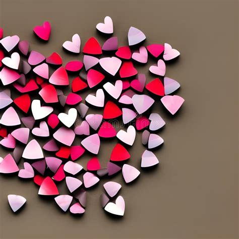 Large Heart Made Up Of Many Smaller Hearts Stock Illustration