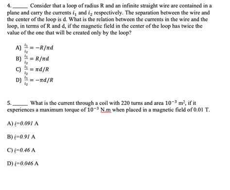 Solved Consider That A Loop Of Radius R And An Infinite Chegg