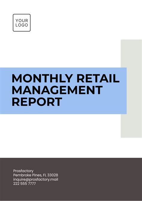 Free Professional Monthly Report Template To Edit Online