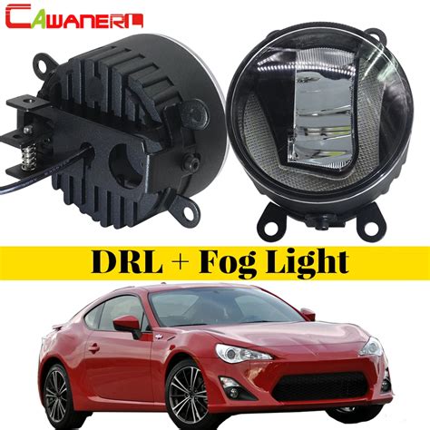 Cawanerl For Scion FR S FRS Onwards Pieces Car Accessories In LED Fog Light Daytime