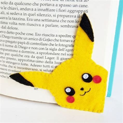 Pokémon Pikachu Felt Bookmark Corner Page Holder Suitable For