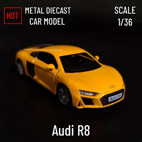 136 Metal Diecast Car Model Repilca Audi R8 Scale Miniature Collection