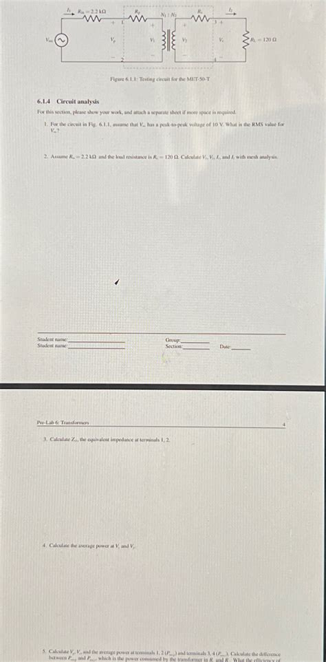 614 ﻿circuit Analysisfor This Section Please Show