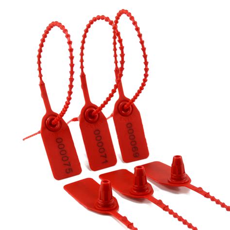100 Pcs Pull Tite Tags Plastic Security Seals Numbered Tamper Evident