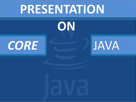 core java ppt