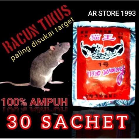 Jual 30 SACHET RACUN TIKUS SUPER AMPUH MATI KERING TIDAK BAU