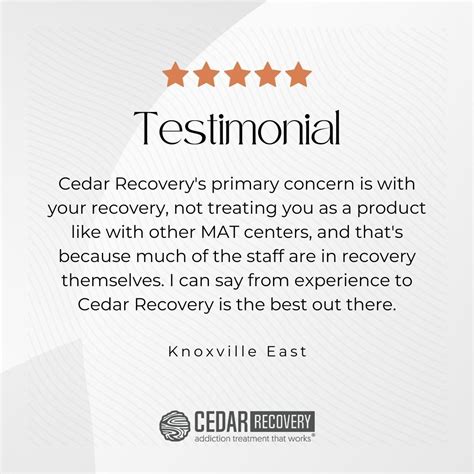 Each Individual S Recovery Is Our Priority Cedar Recovery