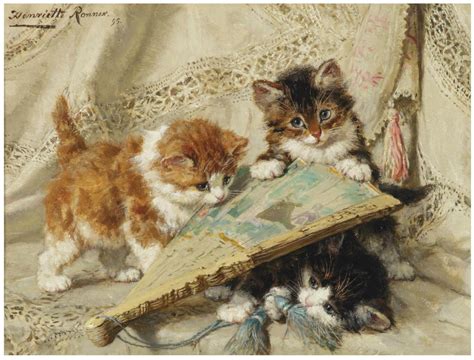 Открытки с репродукциями Коты от голландской художницы Генриетта Роннер Книп 1821 1909