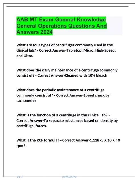 Aab Mt Exam General Knowledge General Operations Questions And Answers 2024 Aab Mt Stuvia Us