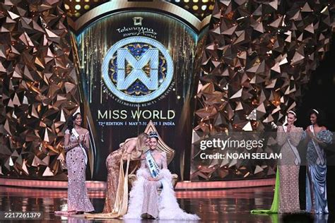 Thailands Opal Suchata Chuangsri Is Congratulated By Czech Model And News Photo Getty Images