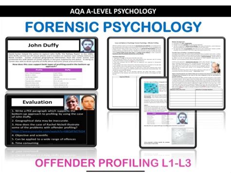 Aqa A Level Psych Forensic Offender Profiling Teaching Resources