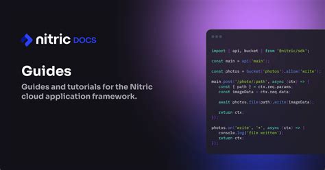 Guides Nitric Documentation