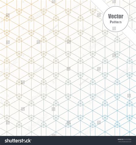 Geometric Vector Pattern Repeating Linear Hexagon Stock Vector Royalty