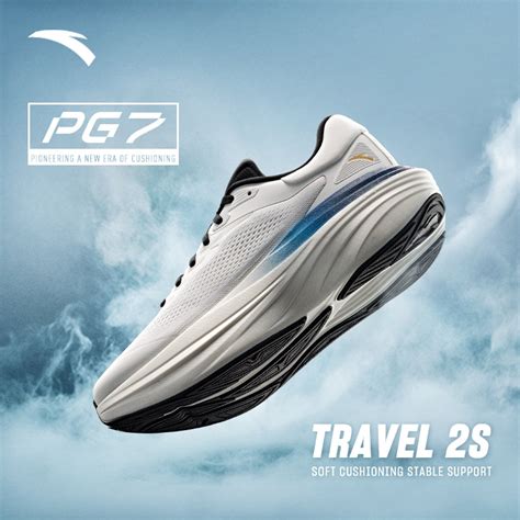 Anta Travel 2s Pg7 รองเท้าวิ่งชายแบบนุ่มซัพพอร์ต ไซส์กว้าง 2e สำหรับกี