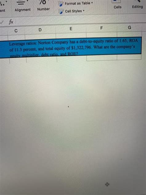 Solved 70 Format As Table Cells Editing Ont Alignment Number