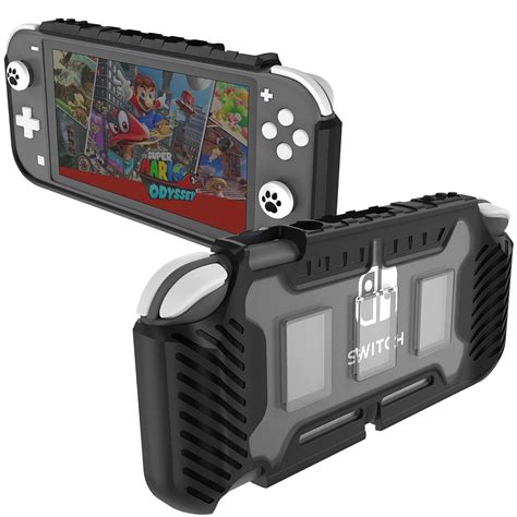 Kiwihome Protective Grip Black Case For Nintendo Switch Lite And Games