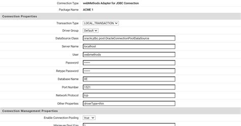 Jdbc Adapter Connection Issue Ibm Webmethods Hybrid Integration
