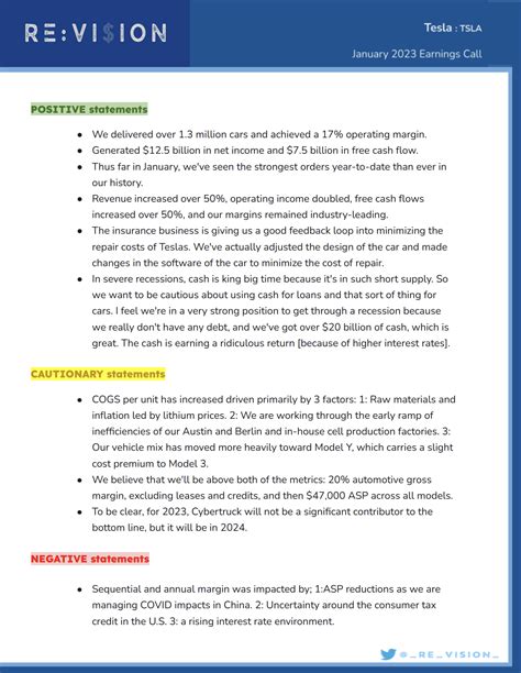 Tesla Earnings Call Highlights Rstockmarket
