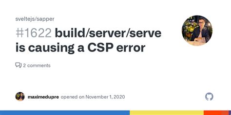 Build Server Server Js Is Causing A CSP Error Issue 1622 Sveltejs