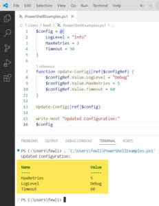 PowerShell Reference Variables