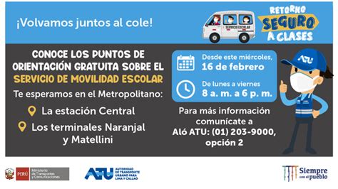 Atu Lanza Campaña “retorno Seguro A Clases” Para Orientar De Manera