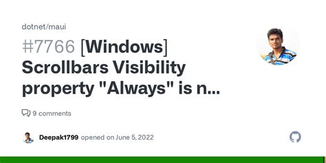 Windows Scrollbars Visibility Property Always Is Not Working