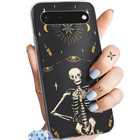 Etui Do Google Pixel 6 Pro Wzory Czaszka Szkielety Memento Mori Gotyk