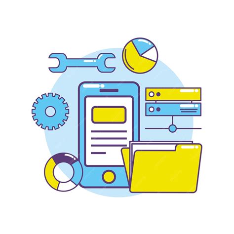 Premium Vector Smartphone Data Center Connection System
