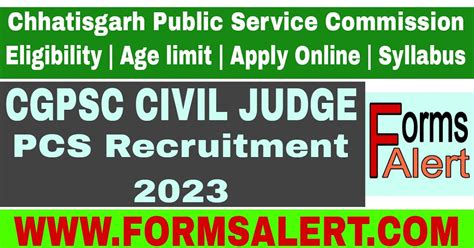 Cgpsc Civil Judge Recruitment 2023