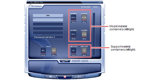 Printer Interface Color Key