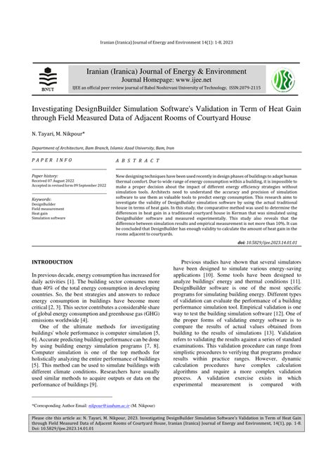 pdf investigating designbuilder simulation software s validation in