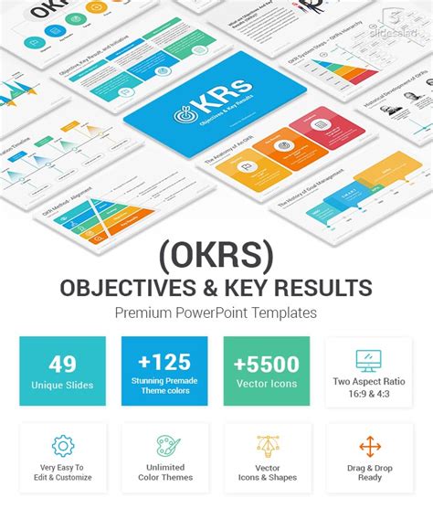 OKR PowerPoint Template Objective And Key Results Slides SlideSalad
