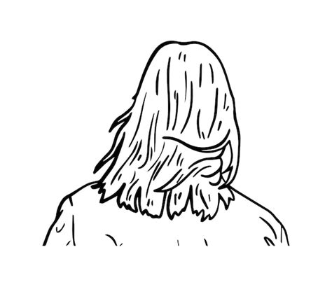 Premium Vector Girl With Short Hair In A Jacket Clothes Woman Doodle