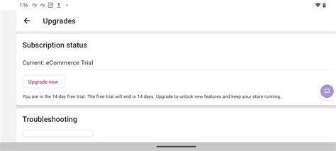 Free Trial Test Plan Request Fix Upgrades Screen Ui When In
