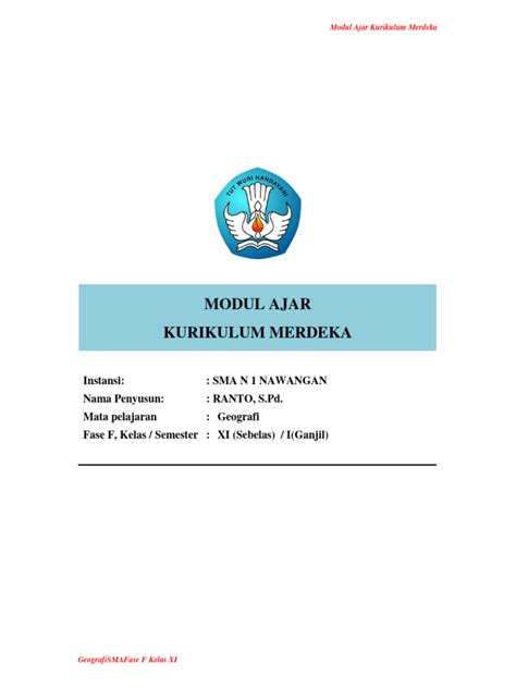 Modul Ajar 3 Geo Xi Sem 1 24 25 Pdf
