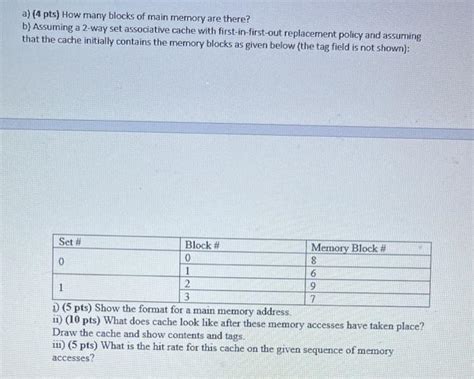 Solved Q Pts Total Given A Byte Addressable Memory Chegg