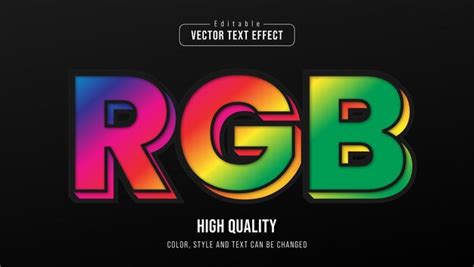 Premium Vector Rgb Layered Neon Editable Text Effect