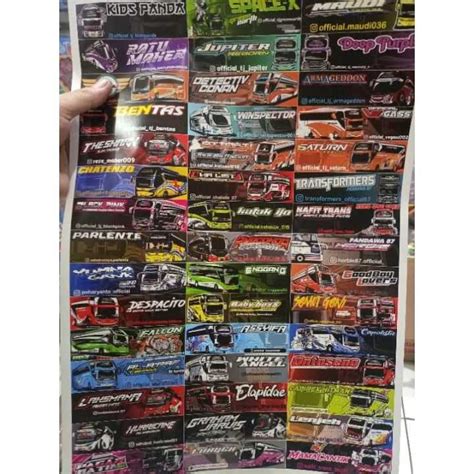 Stiker Panjang Viral Bus Telolet Isi 45 Kotakstiker Bus Teloletstiker