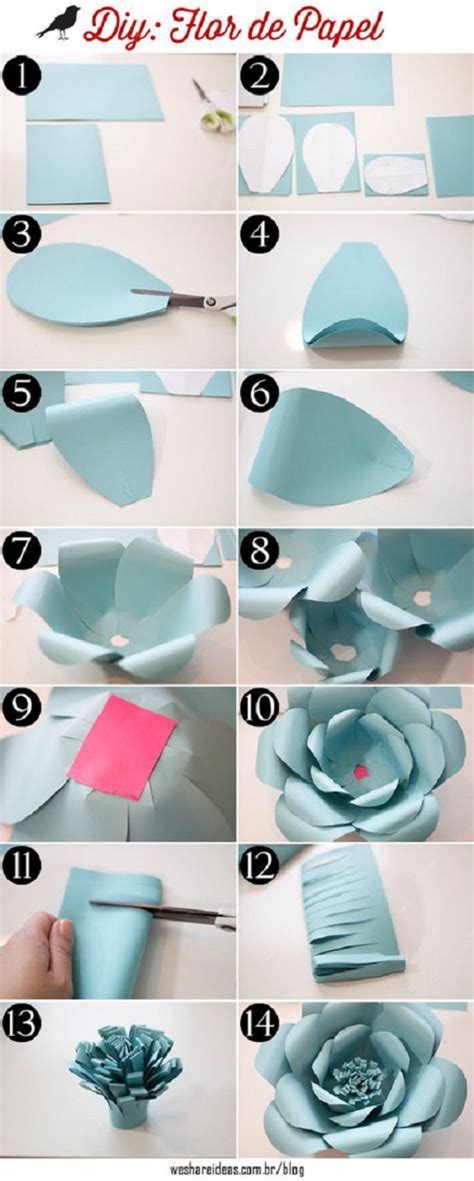 Flores Gigantes de Papel DIY Decoração De Frente Para O Mar