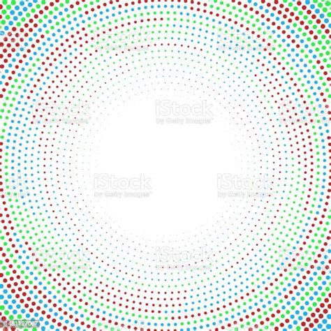 Orbital Dots Radial Size Gradient And Sticky Colors On White Stock