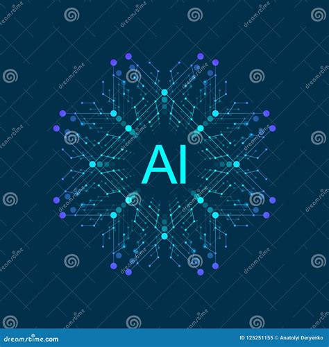Artificial Intelligence Logo Icon Vector Symbol Ai Deep Learning And